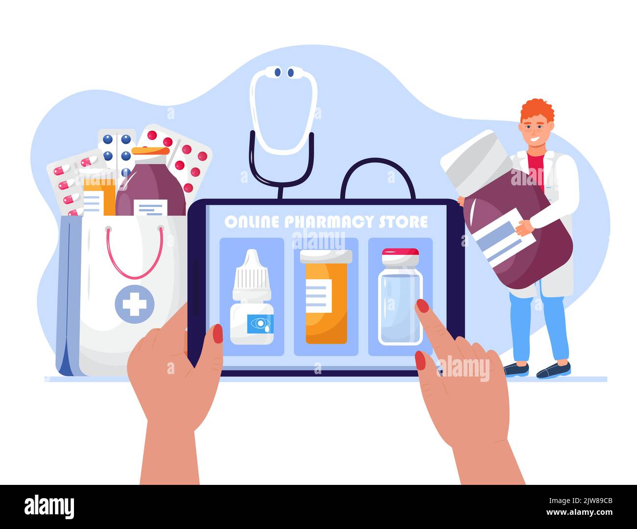 Prescribing antibiotic Stock Vector Images - Alamy