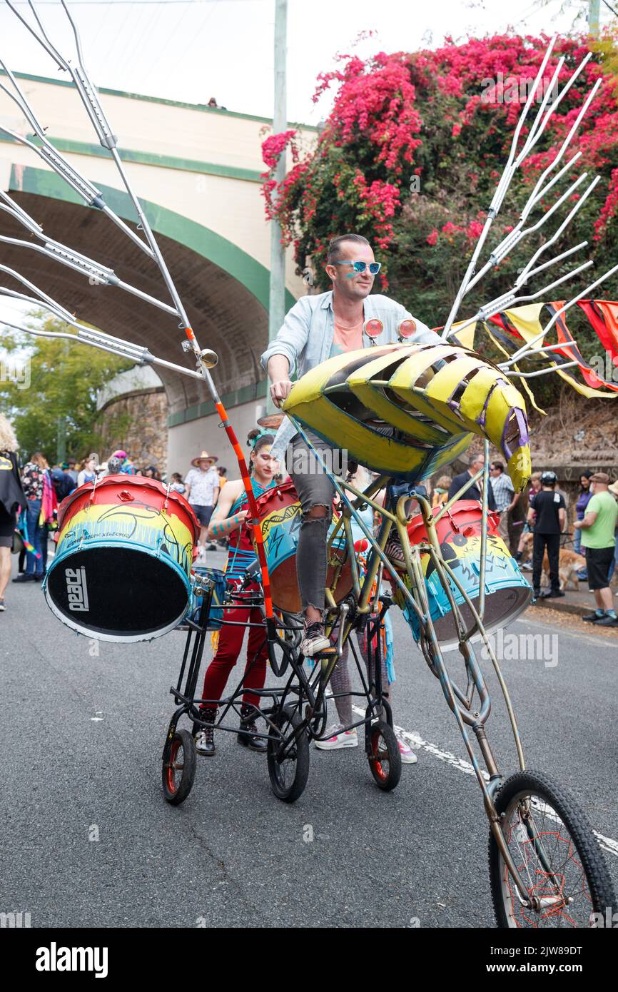 Participants parade through the streets of Brisbane's West End during ...