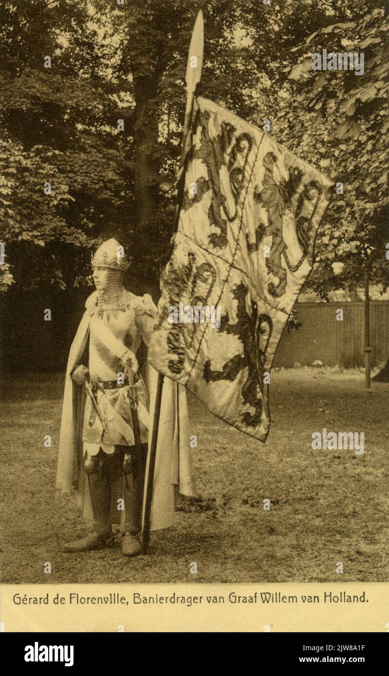 Gérard de Florenville, banner carrier of Count Willem van Holland Stock ...