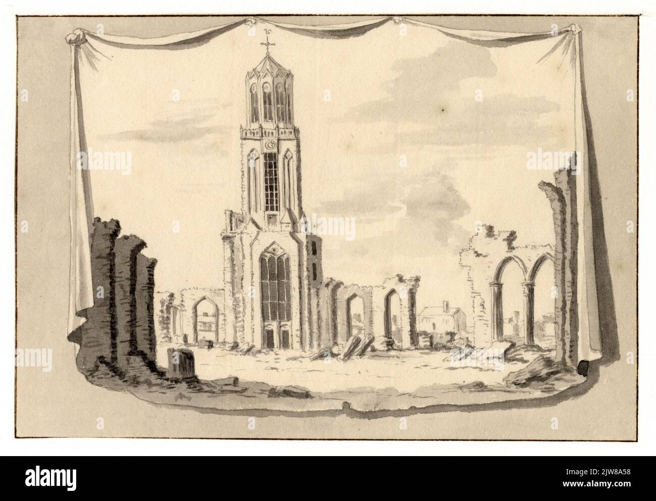 Dom church in Ruine 1674 Stock Photo - Alamy