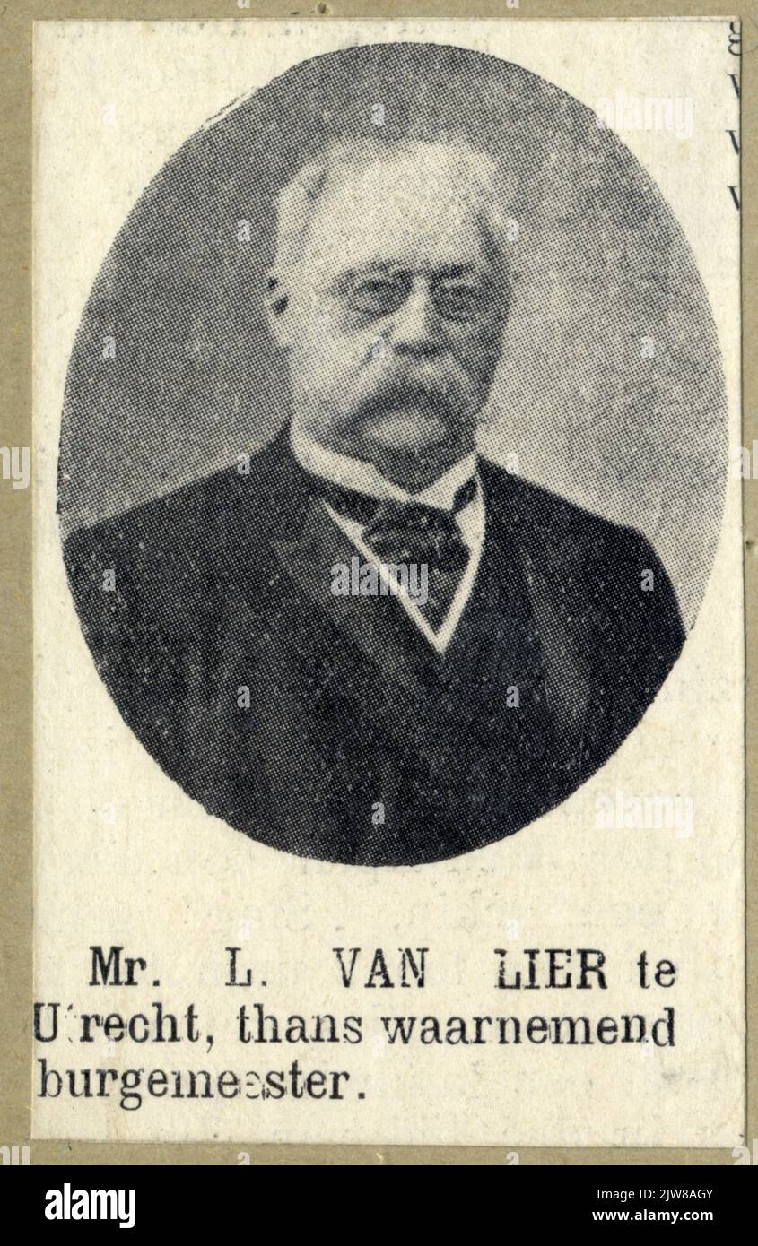 Mr. L. van Lier in / Utrecht, now acting / mayor Stock Photo - Alamy