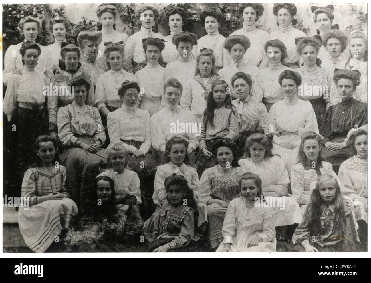 Group portrait of students and teaching staff of the Christian Girls ...
