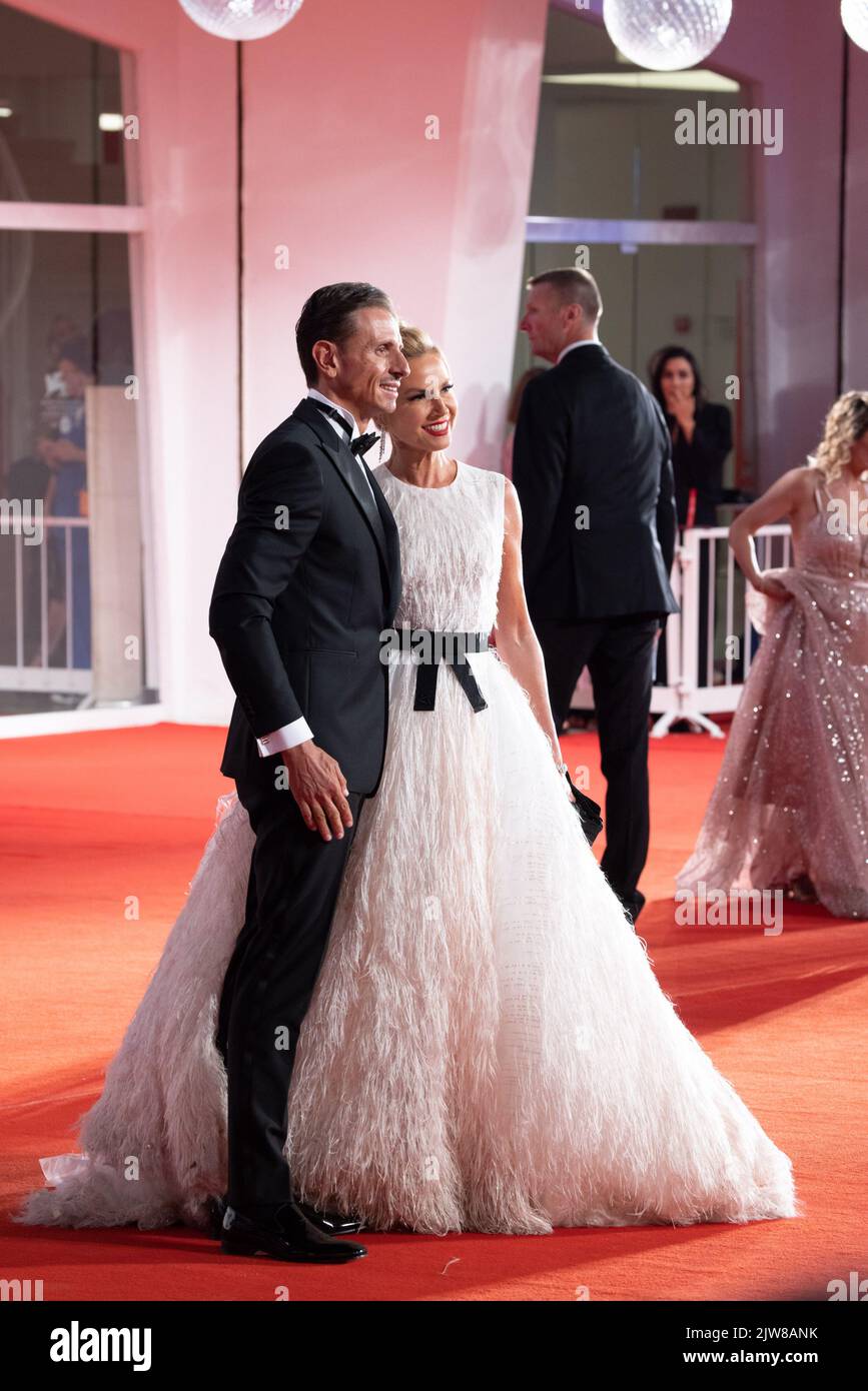 Marco Bacini and Federica Panicucci attend the "Master Gardner" red ...