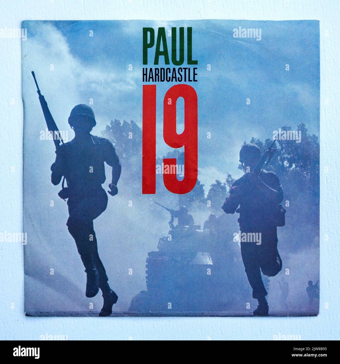 Picture cover of the seven inch single version of 19 by Paul Hardcastle ...