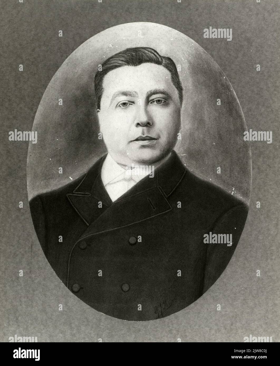 Portrait of Rev. H. Hoekstra, born 1852, pastor at the Reformed Church ...