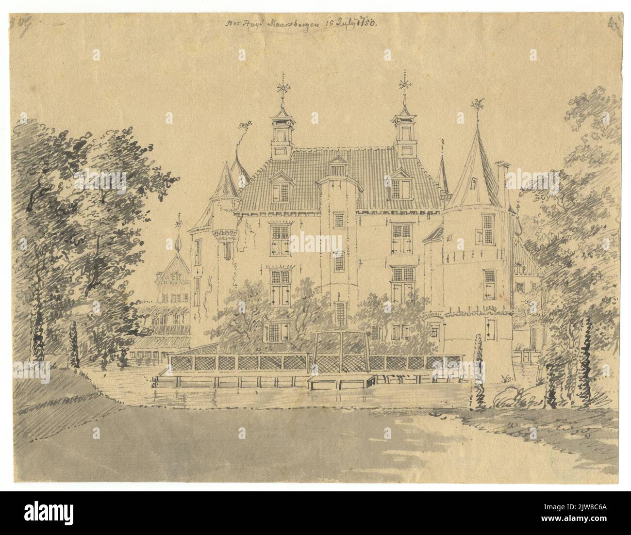Het Huys Maarsbergen 15 Julij 1750 Stock Photo - Alamy