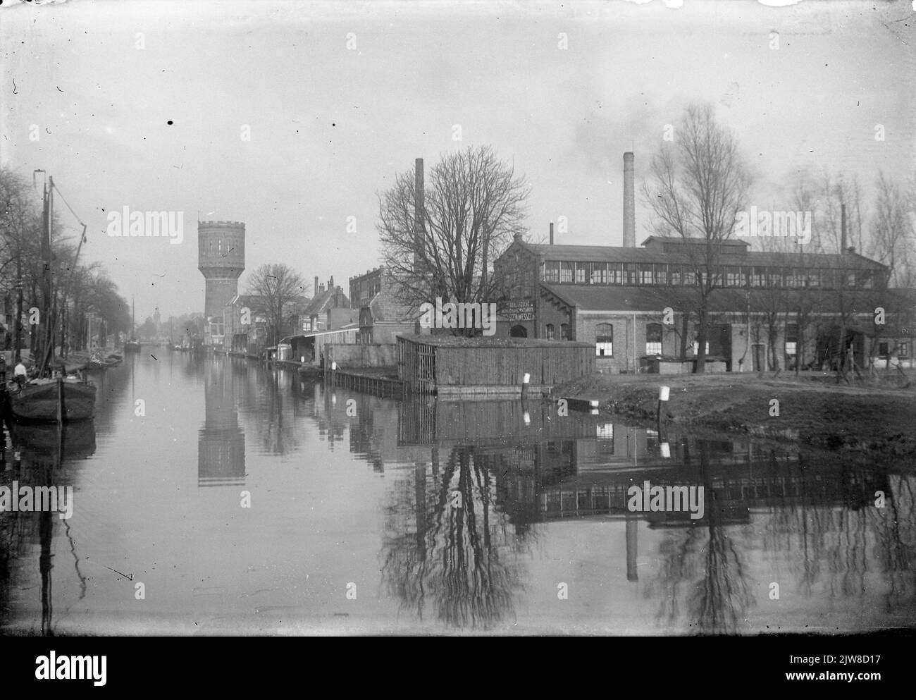 View of the Vaartsche Rijn in Utrecht, with the water tower and the ...