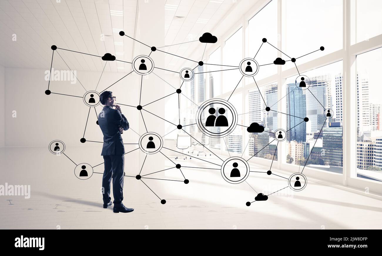 Networking and social communication concept as effective point for ...