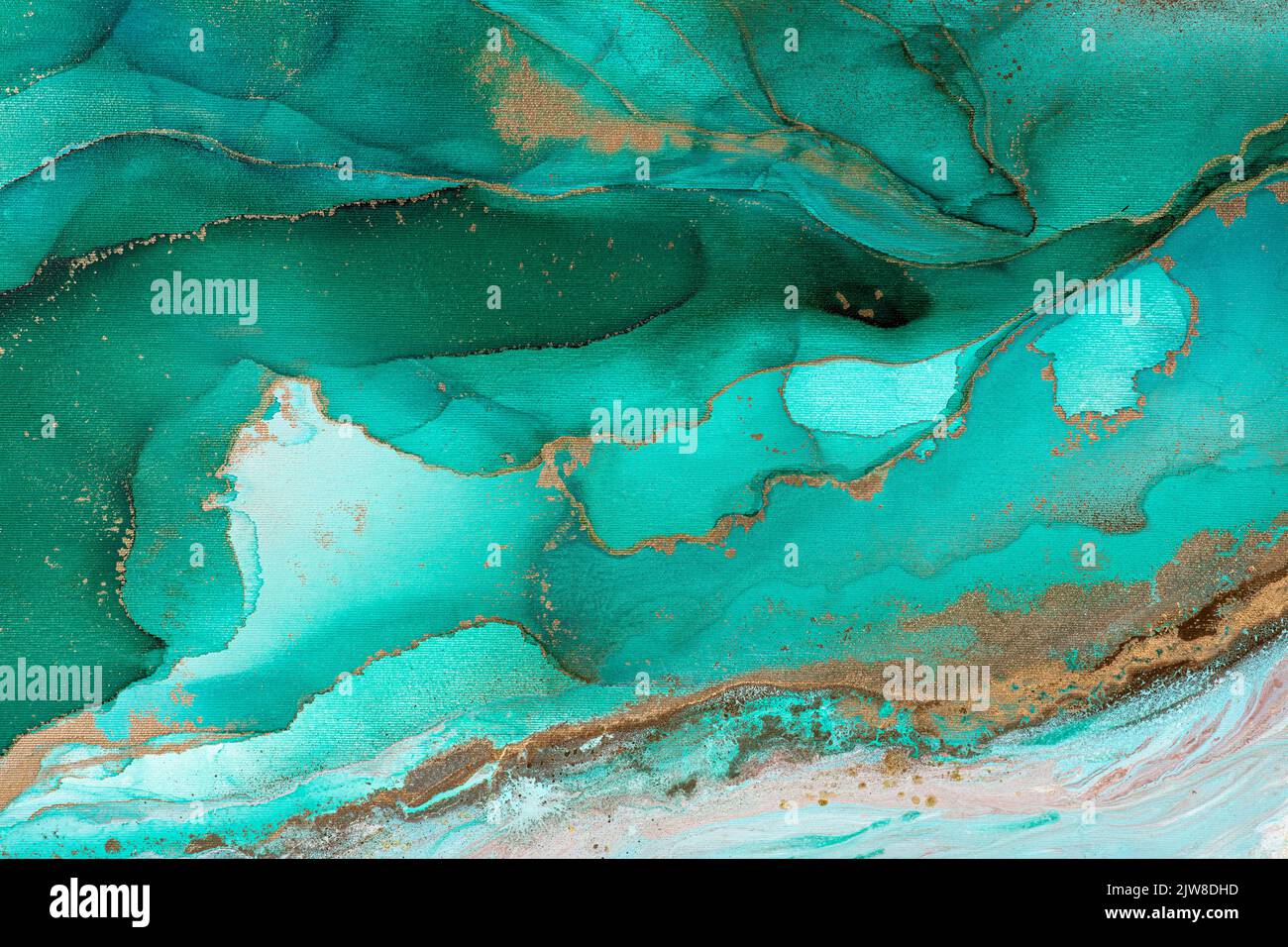 Abstract painting background, artwork in a beautiful turquoise color ...