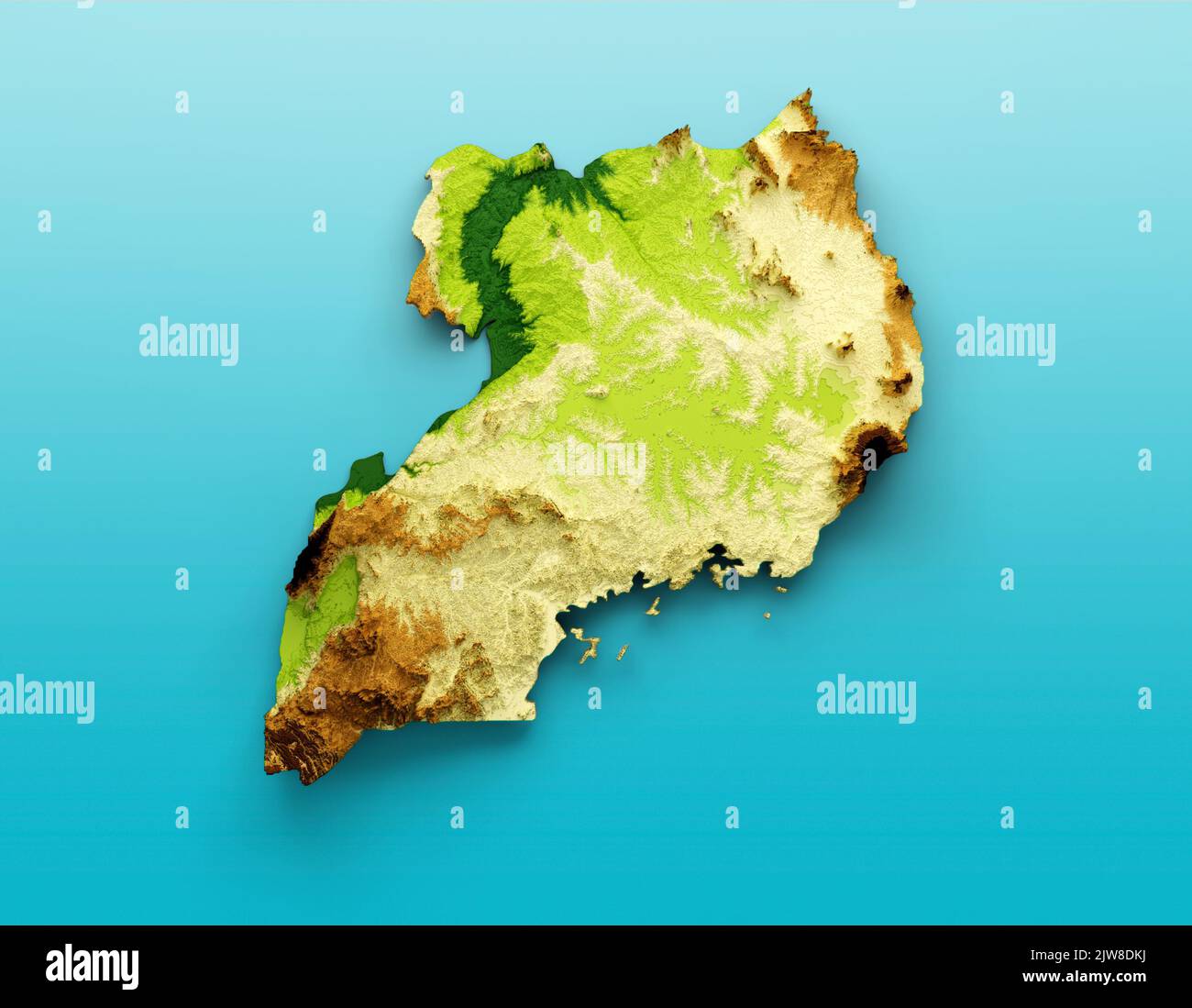 Map of uganda hi-res stock photography and images - Alamy