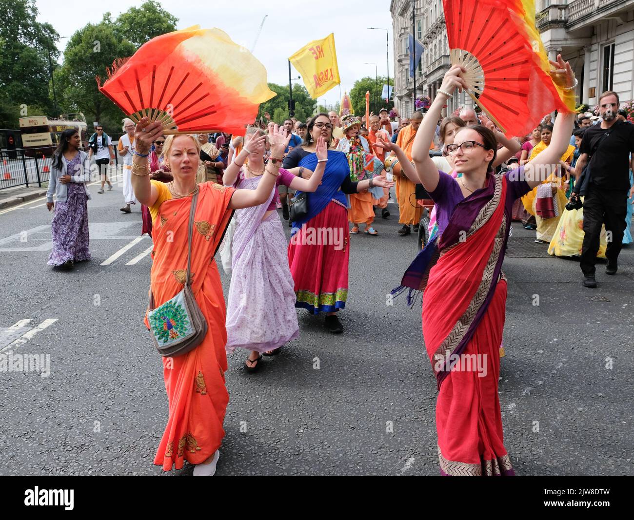 Piccadilly, London, UK. 4th Sept 2022. Hare Krishna devotees celebrate ...