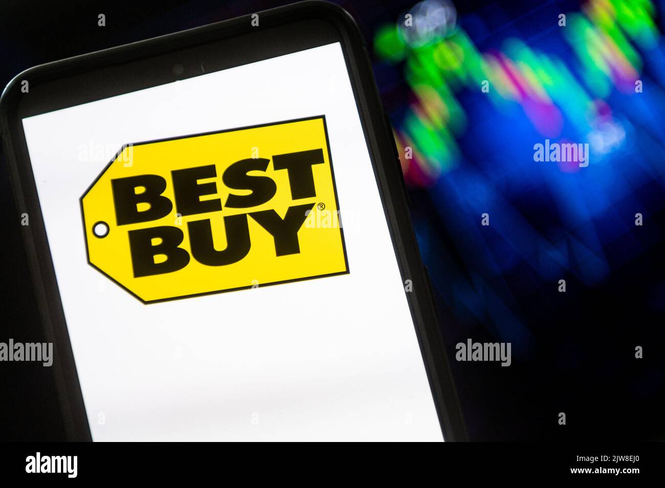 Poland. 02nd Sep, 2022. In this photo illustration a Best Buy logo seen ...