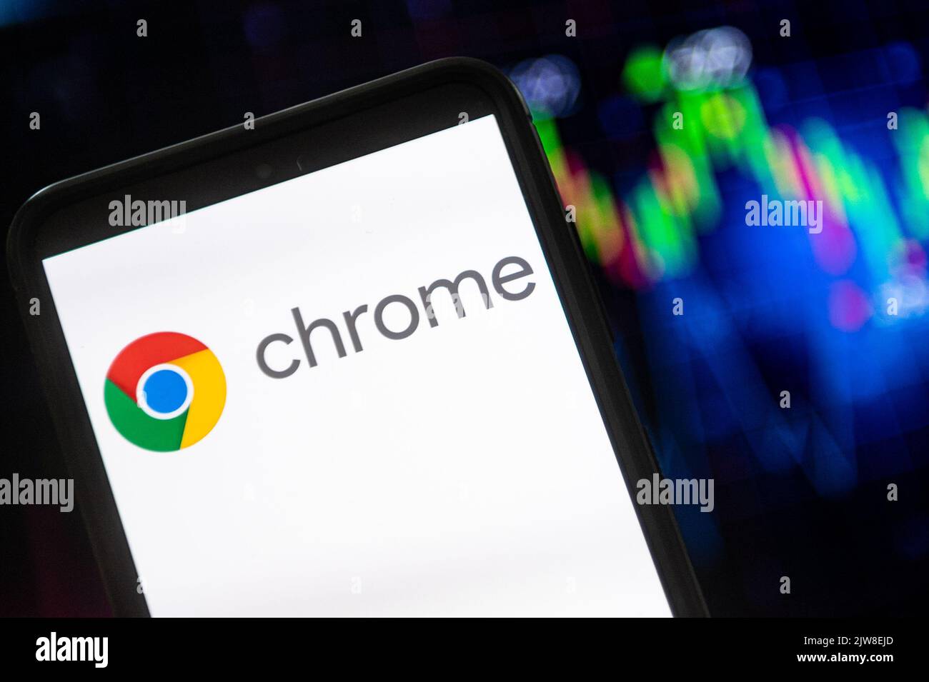 Poland. 02nd Sep, 2022. In this photo illustration a Google Chrome logo ...