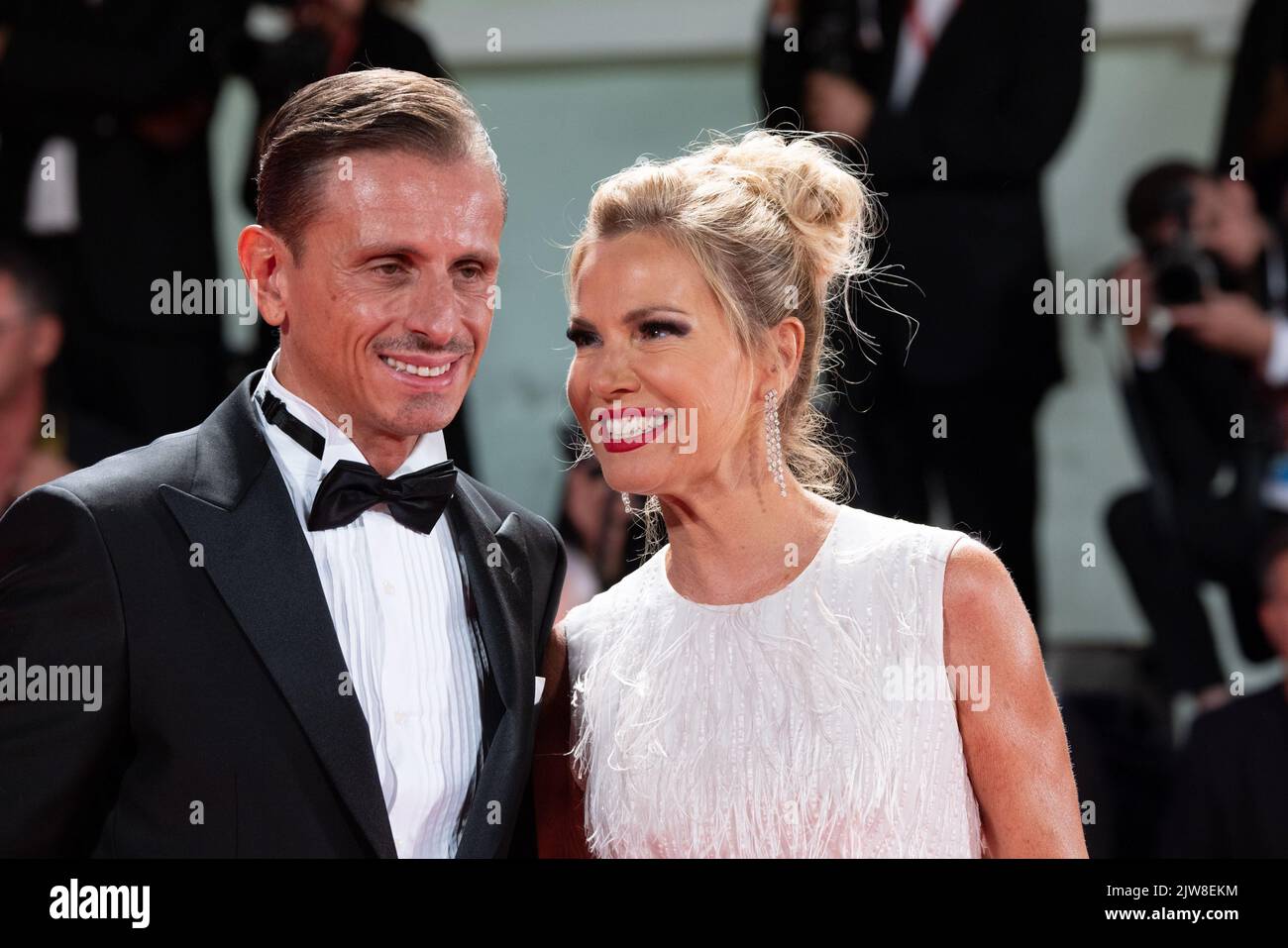 Marco Bacini and Federica Panicucci attend the "Master Gardner" red ...