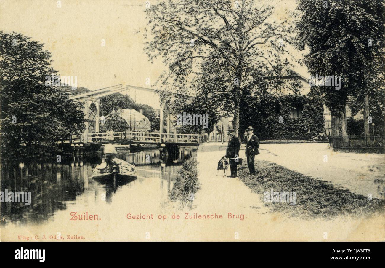 Columns. View of the Zuilensche bridge. recto Stock Photo - Alamy