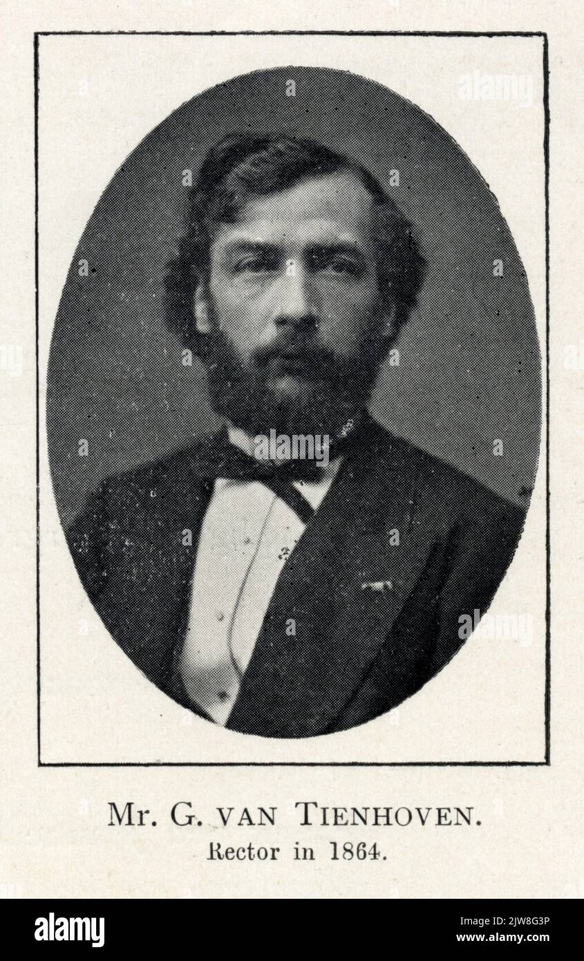Portrait of G. van Tienhoven, born 1841, former rector of the ...