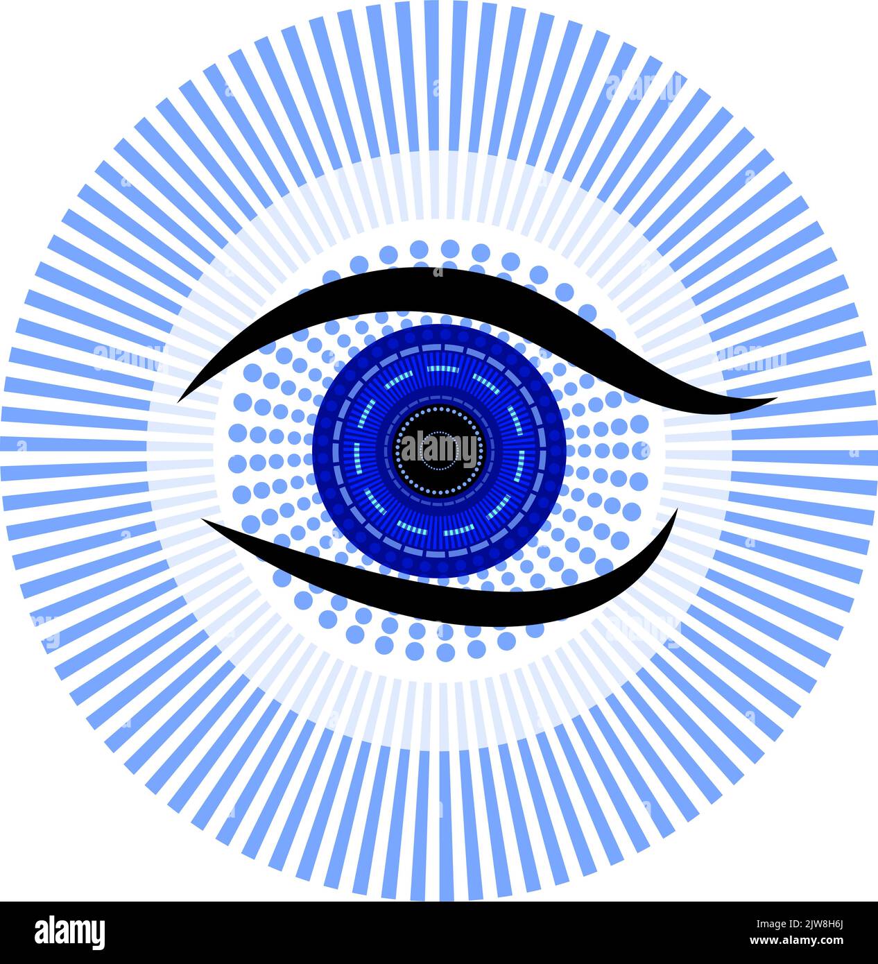 Cyber eye symbol icon. vector illustration, Logo template design Stock ...