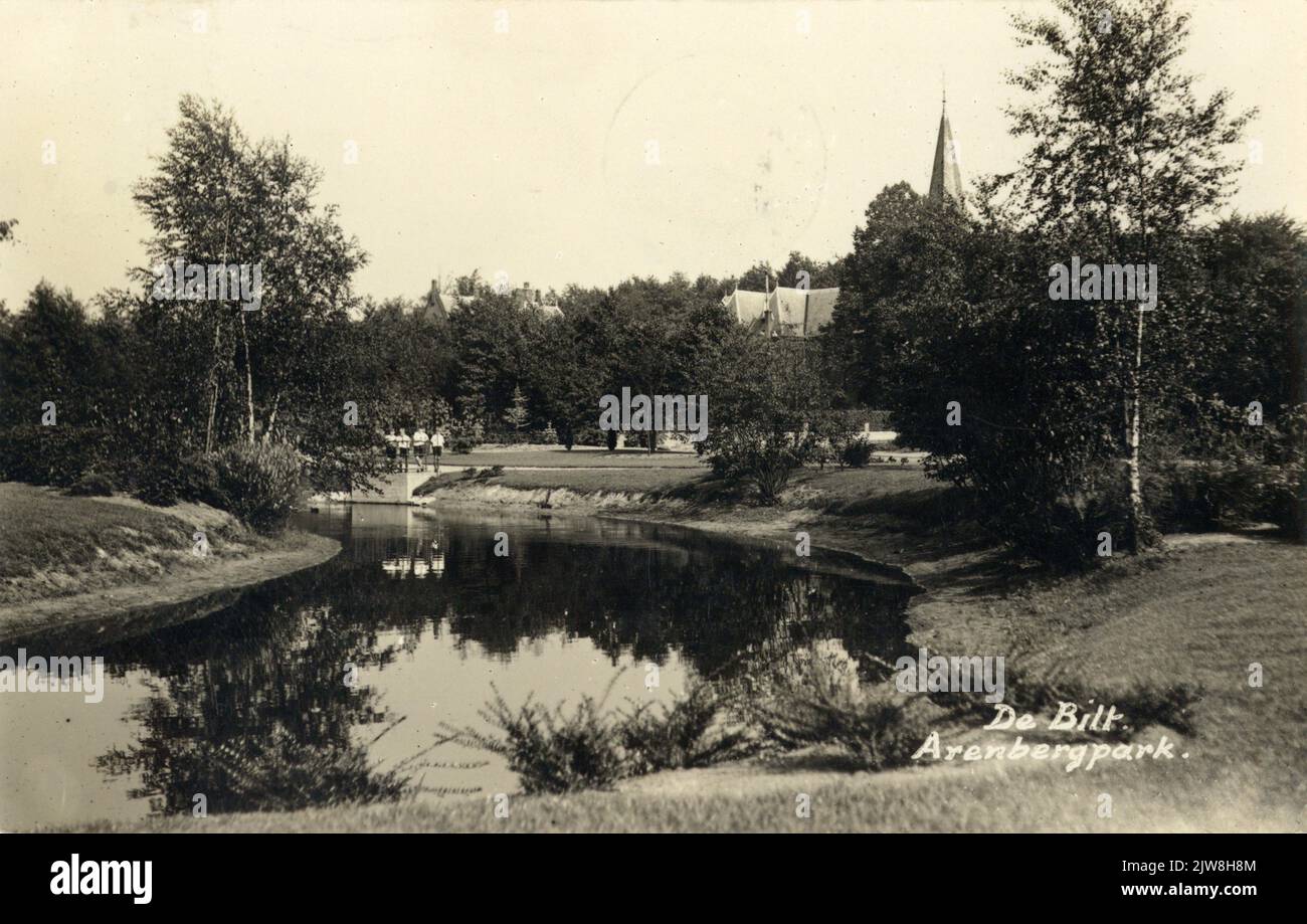 View of the pond in the Arenberg park in De Bilt from the south Stock ...