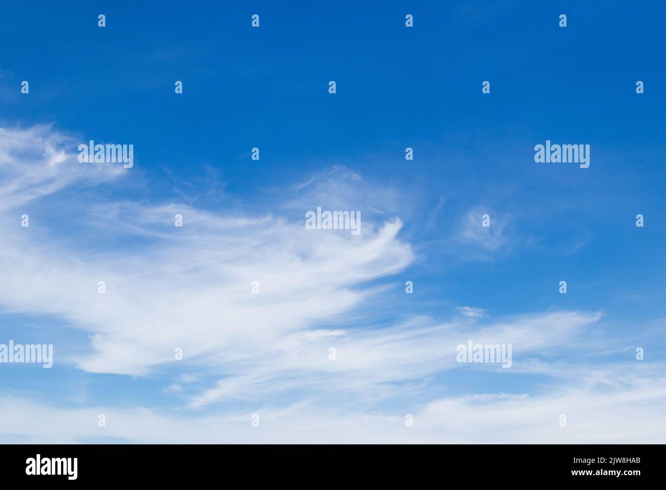 Clear blue color sky with white cloud background Stock Photo - Alamy