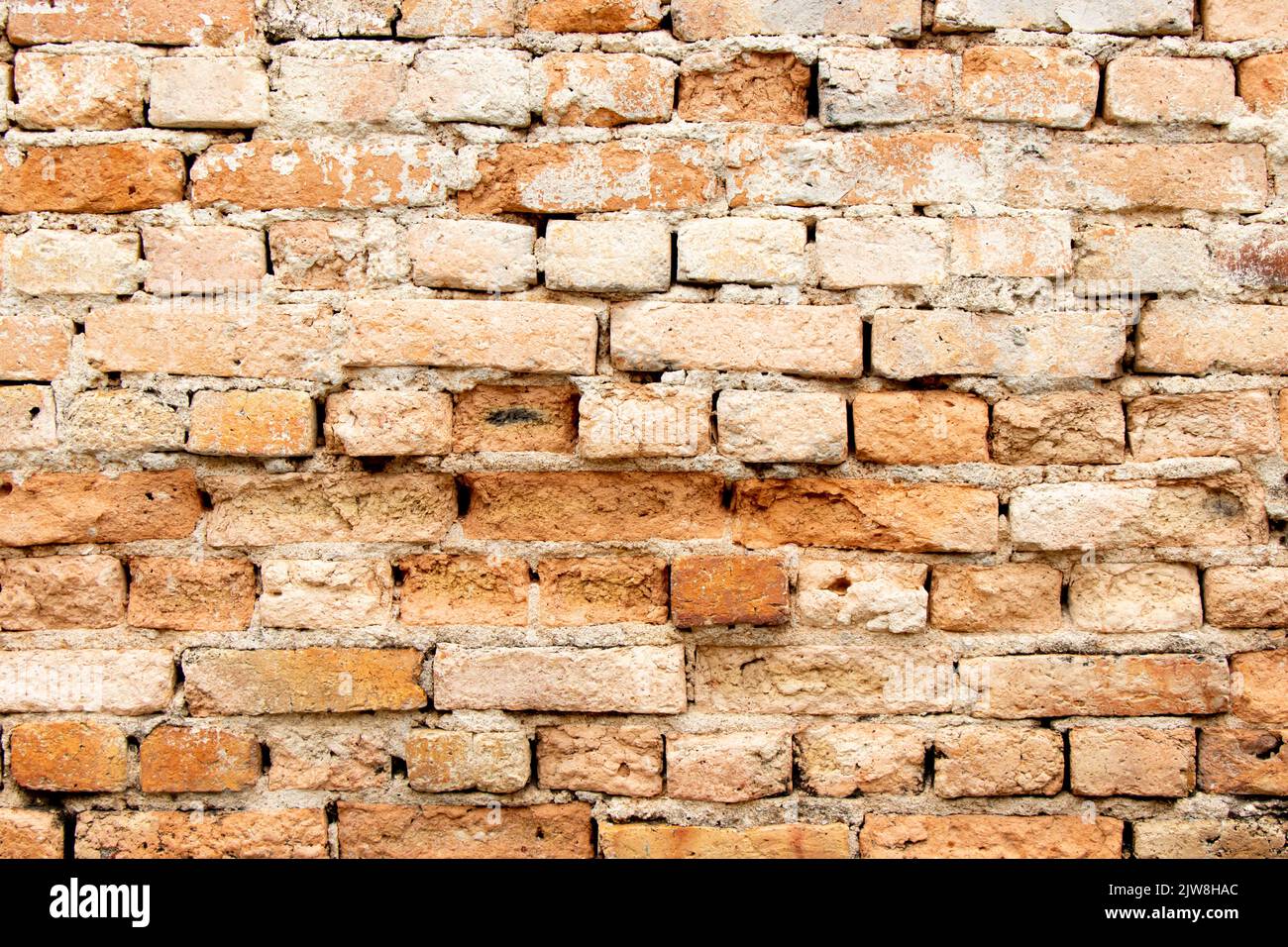 Grunge old and crack red color brick pattern wall textured background ...