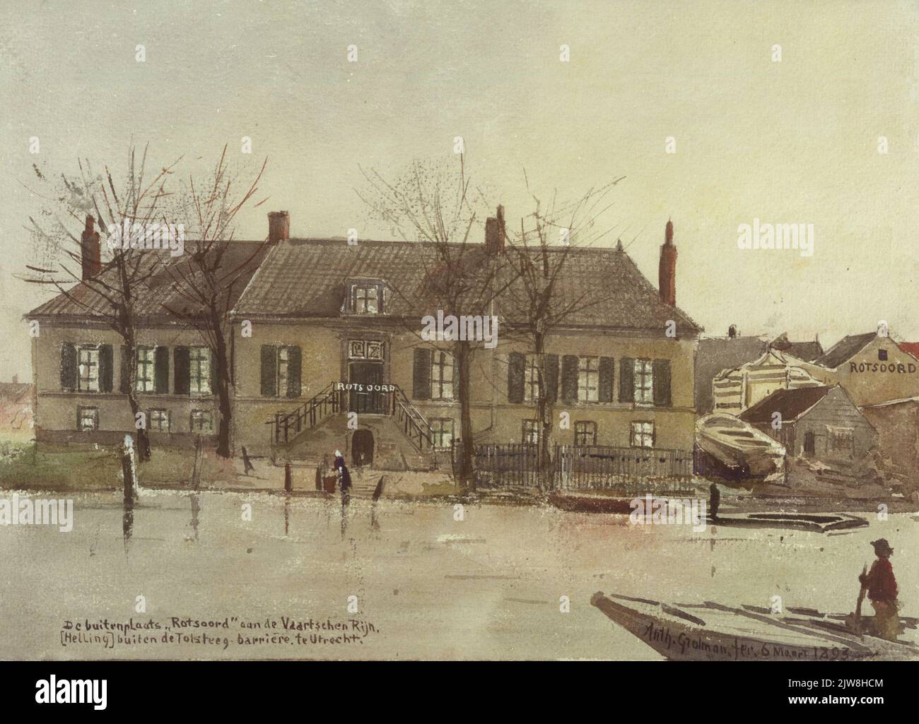 The "Rotsoord" country estate on the Vaartschen Rijn. / [Slope] outside ...