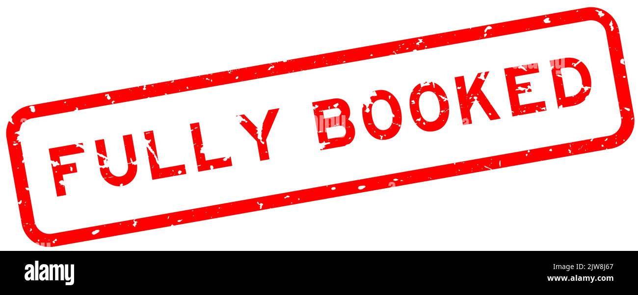Grunge red fully booked word square rubber seal stamp on white background Stock Vector Image ...