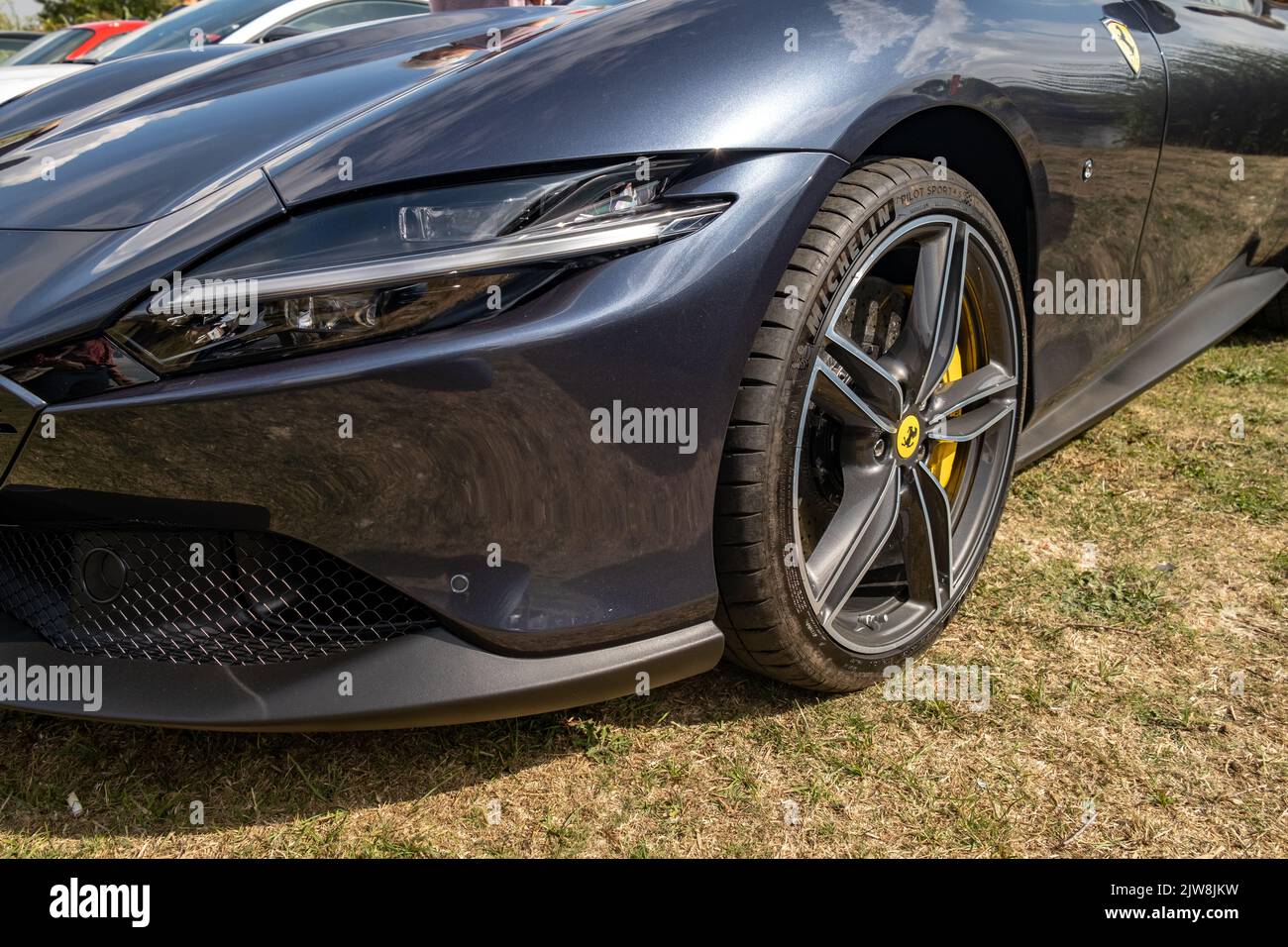Old Buckenham, Norfolk, UK – September 03 2022. Front end and bonnet of ...
