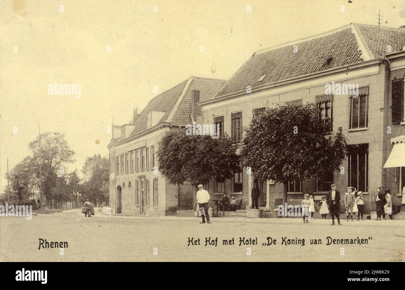 Rhenen Het Hof with Hotel "The King of Denmark" Recto, o Stock Photo ...