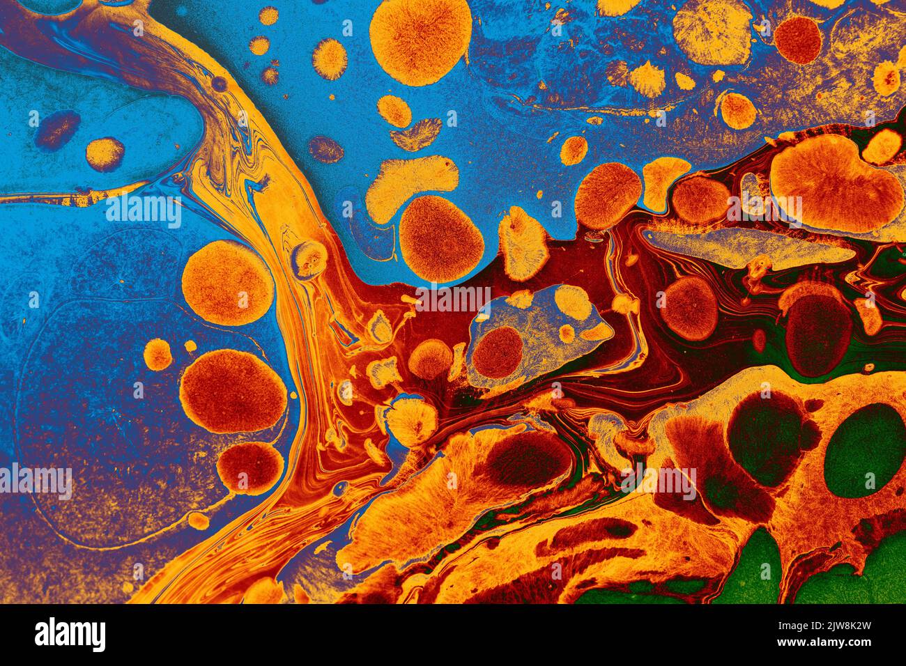 Ebru marbling handmade art, traditional Ebru technique. abstract ...