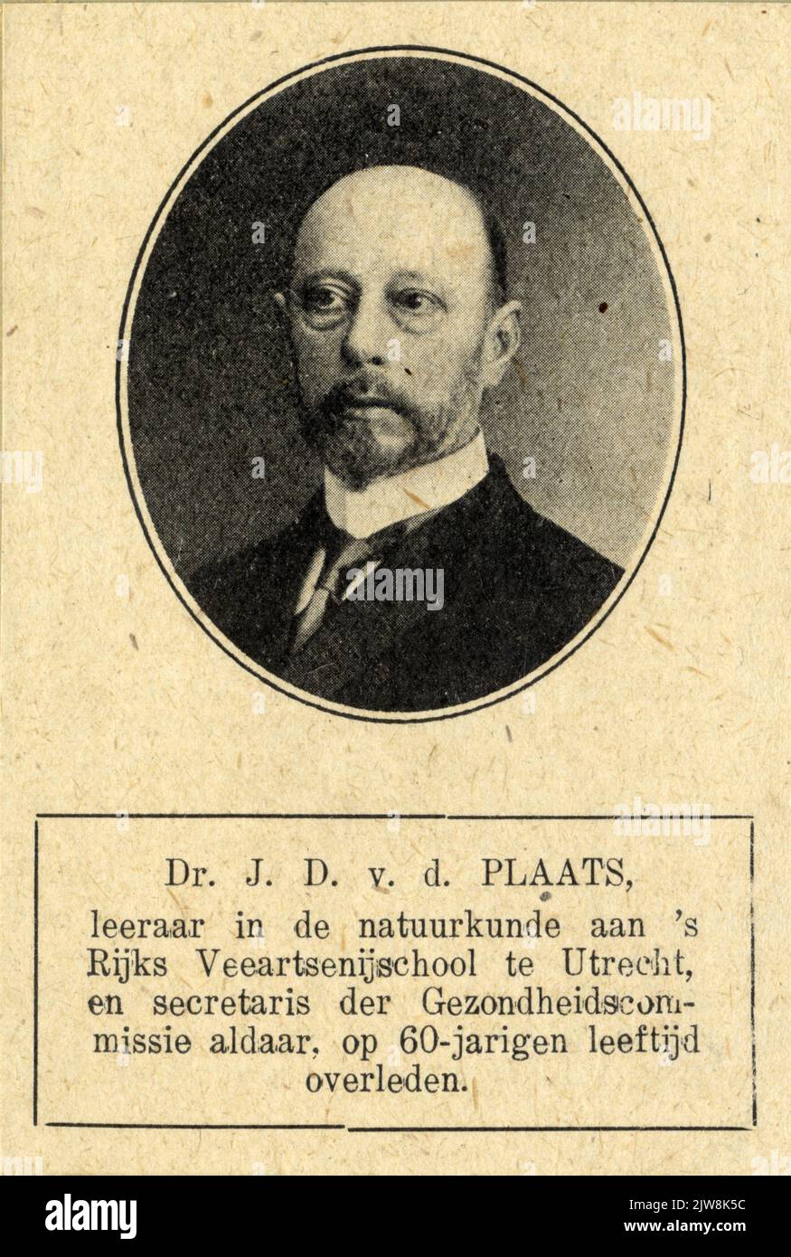 Dr. J. D. v. D. Place, / teacher in physics at 's / Rijks ...