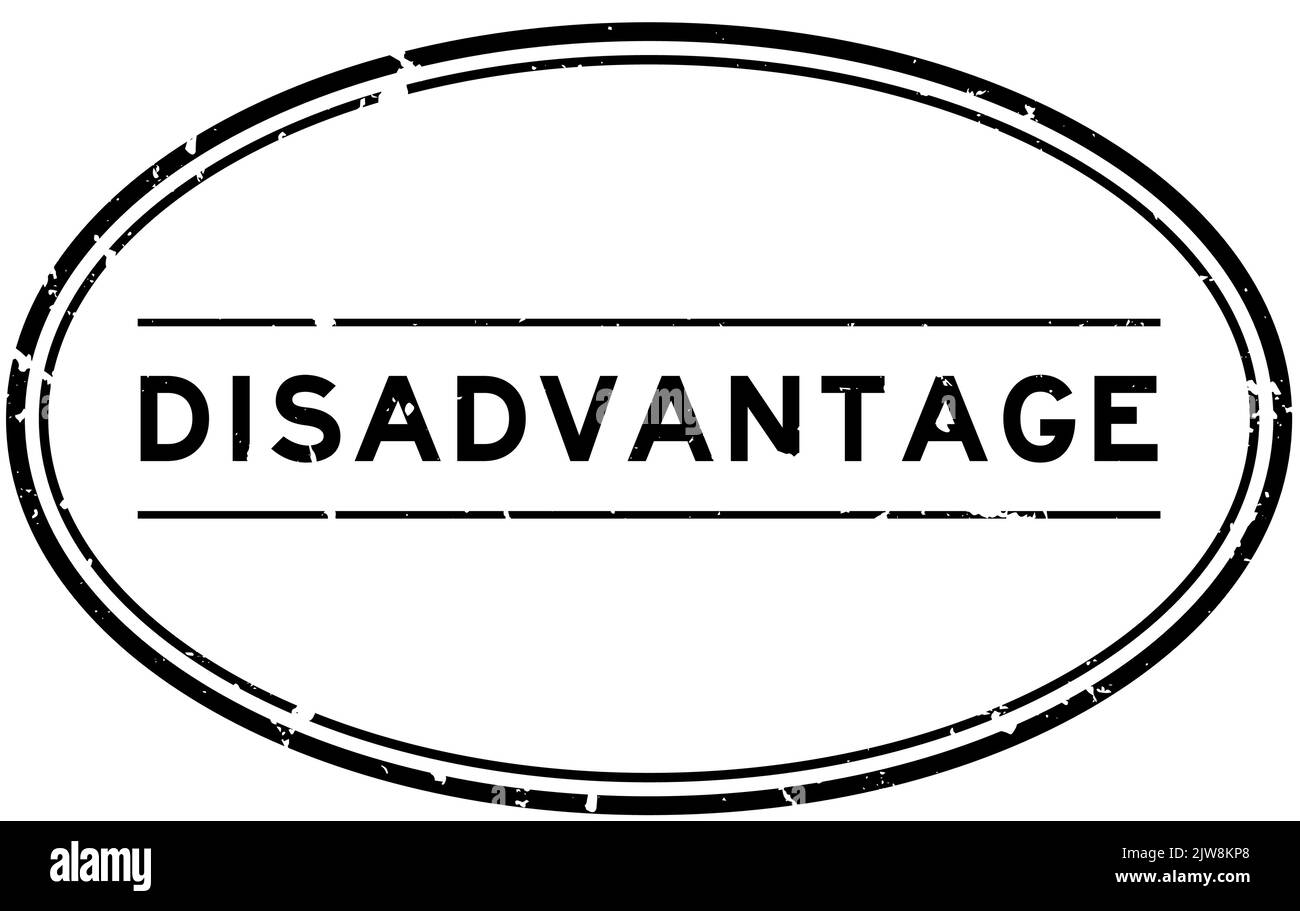 Grunge black disadvantage word rubber seal stamp on white background ...