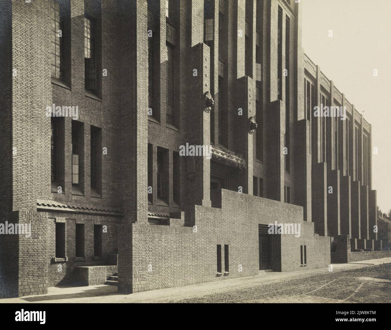 View of the entrance with landing staircase on the west side of the 3rd ...