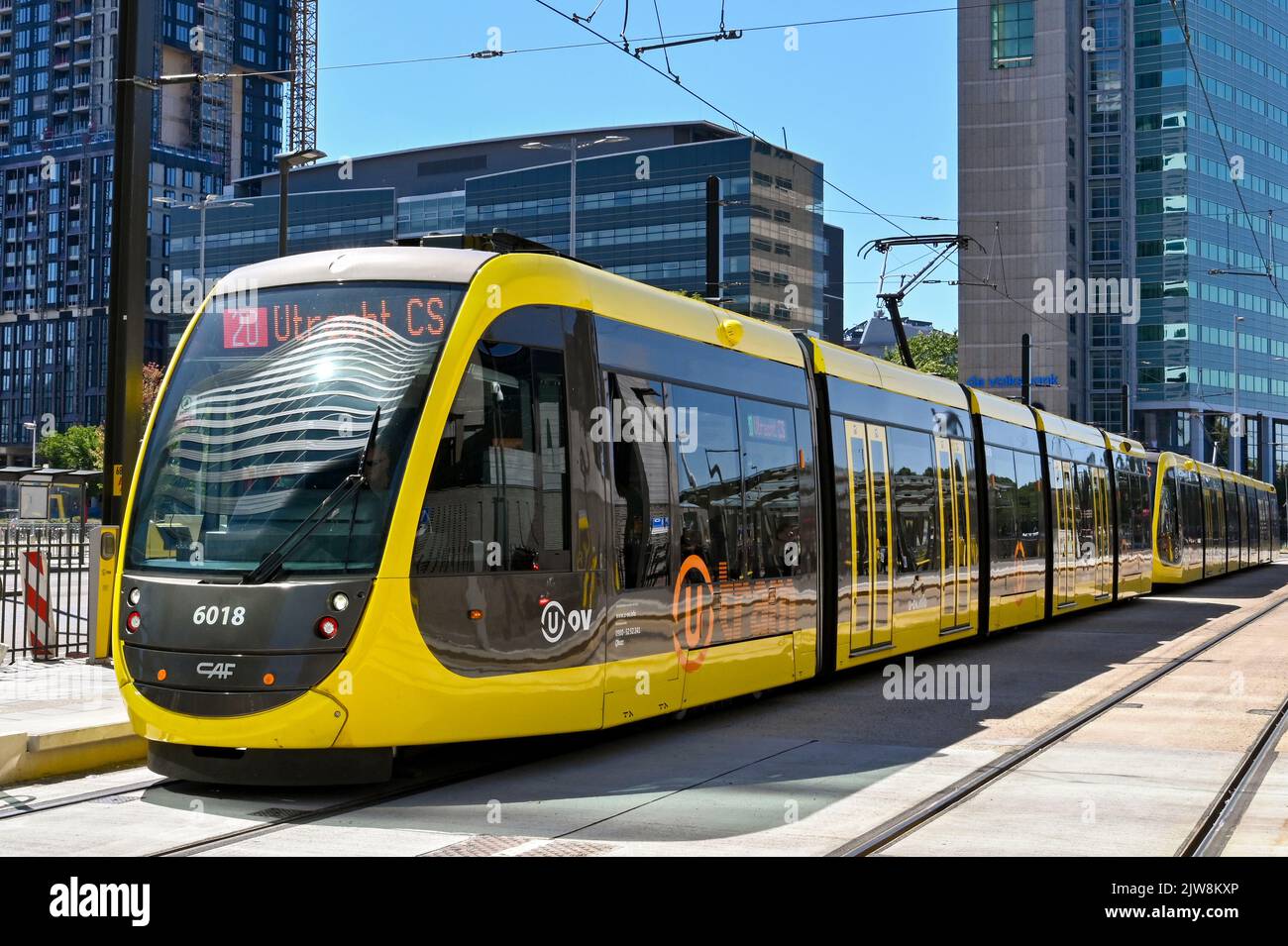 Utrecht, Netherlands - August 2022: Modern electric tram about to ...