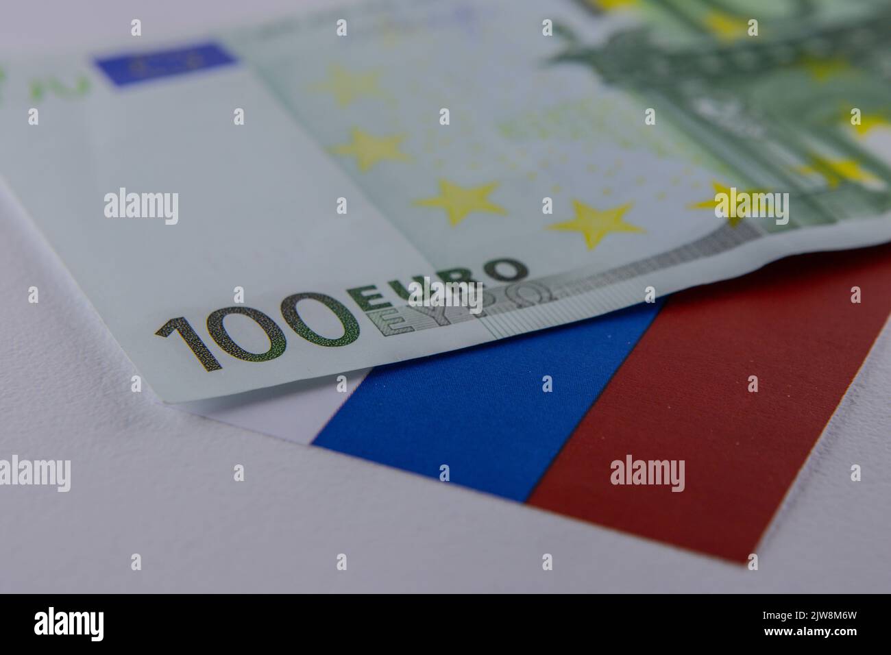 Euro banknote with russia flag hi-res stock photography and images - Alamy