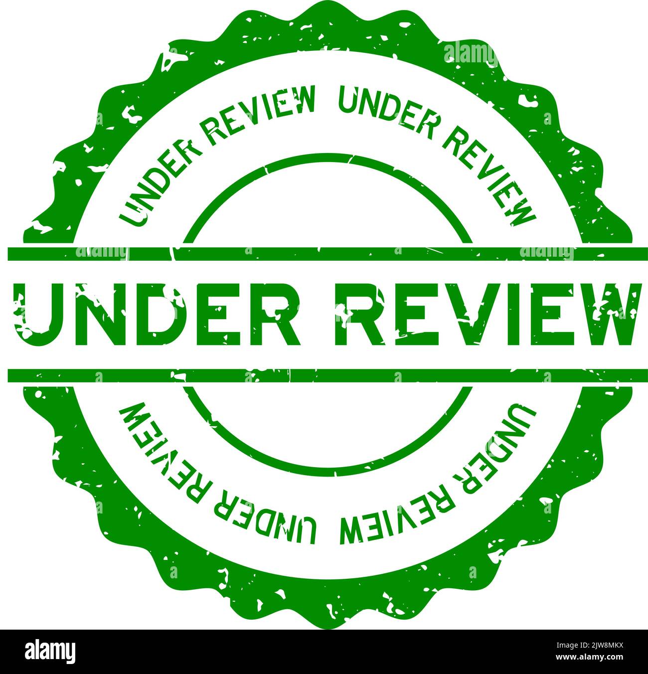 Grunge green under review word round rubber seal stamp on white background Stock Vector Image ...