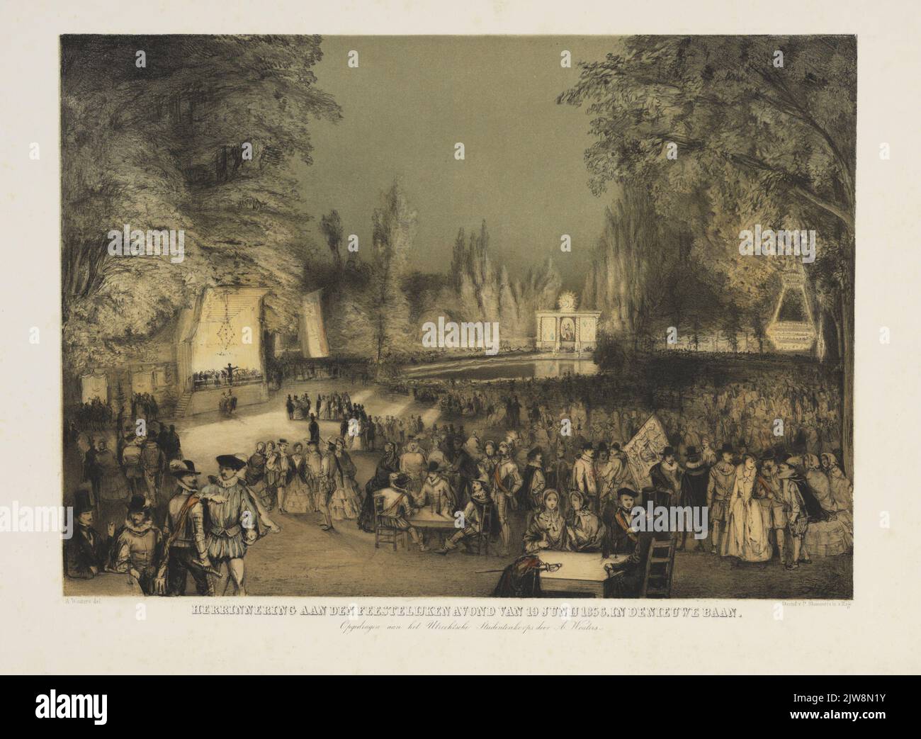 Reminder of the festive evening of 19 June 1855. In the Nieuwe Baan ...