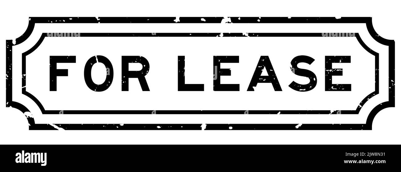 Grunge black for lease word rubber seal stamp on white background Stock ...