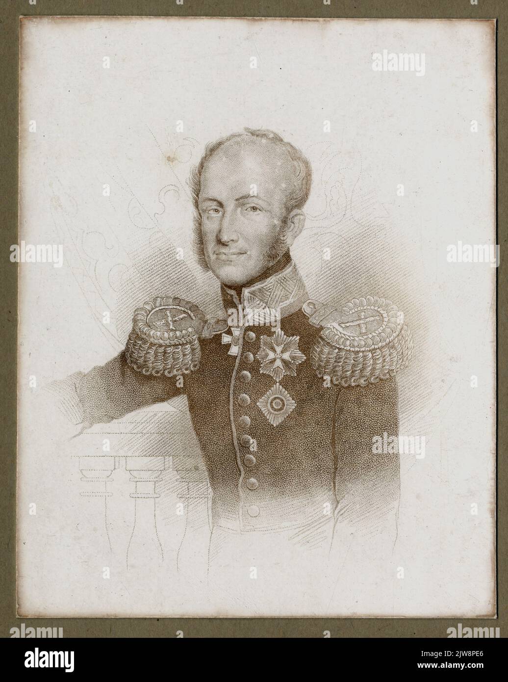 Portrait of Willem II of Oranje-Nassau, born 1792, King of the ...