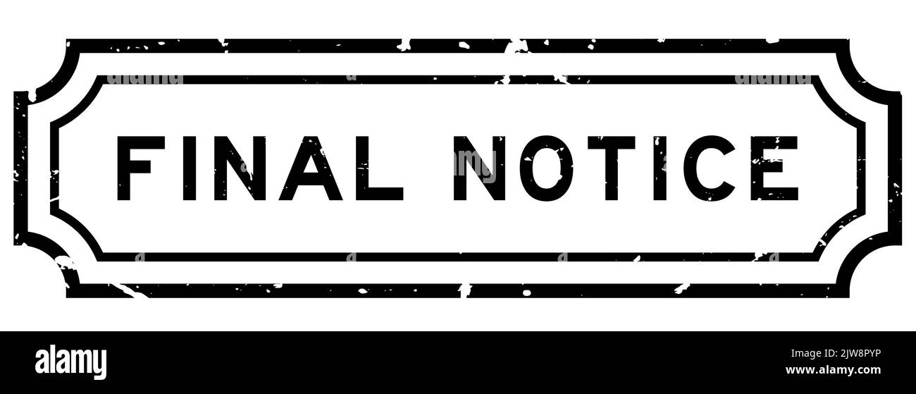 Final notice letter Stock Vector Images - Alamy