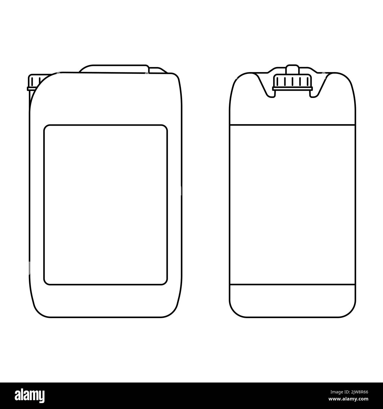 Canister icon. Fuel tank icon. Black linear canister icon. Vector ...