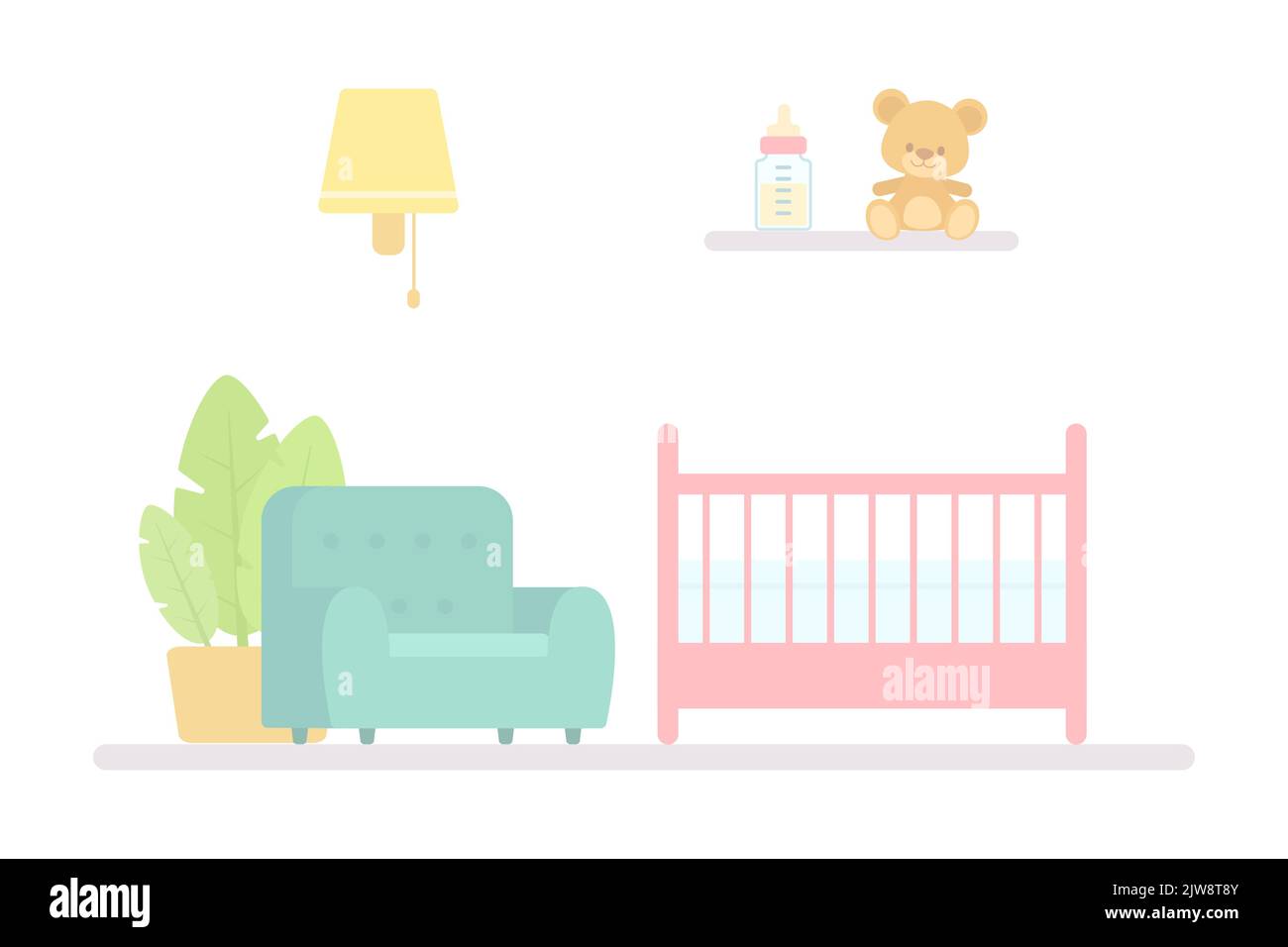 Pink cot Stock Vector Images - Alamy