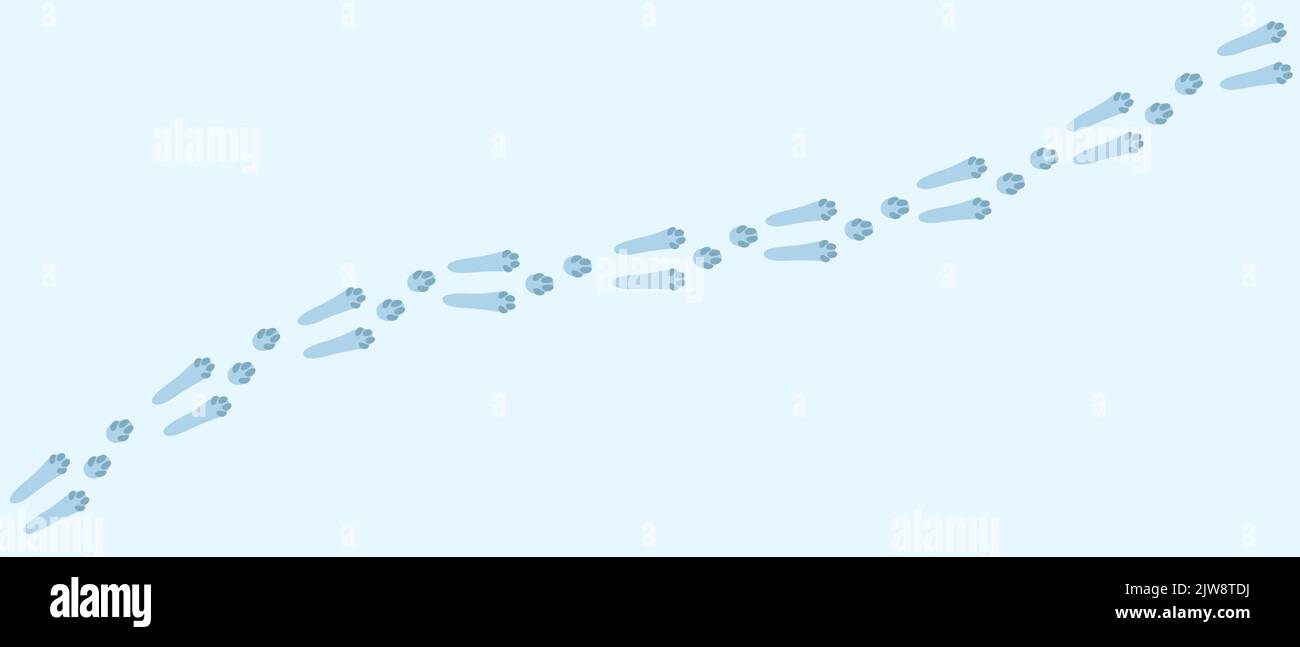 Hare footprints concept. Cute rabbit footprints. Isolated illustration ...