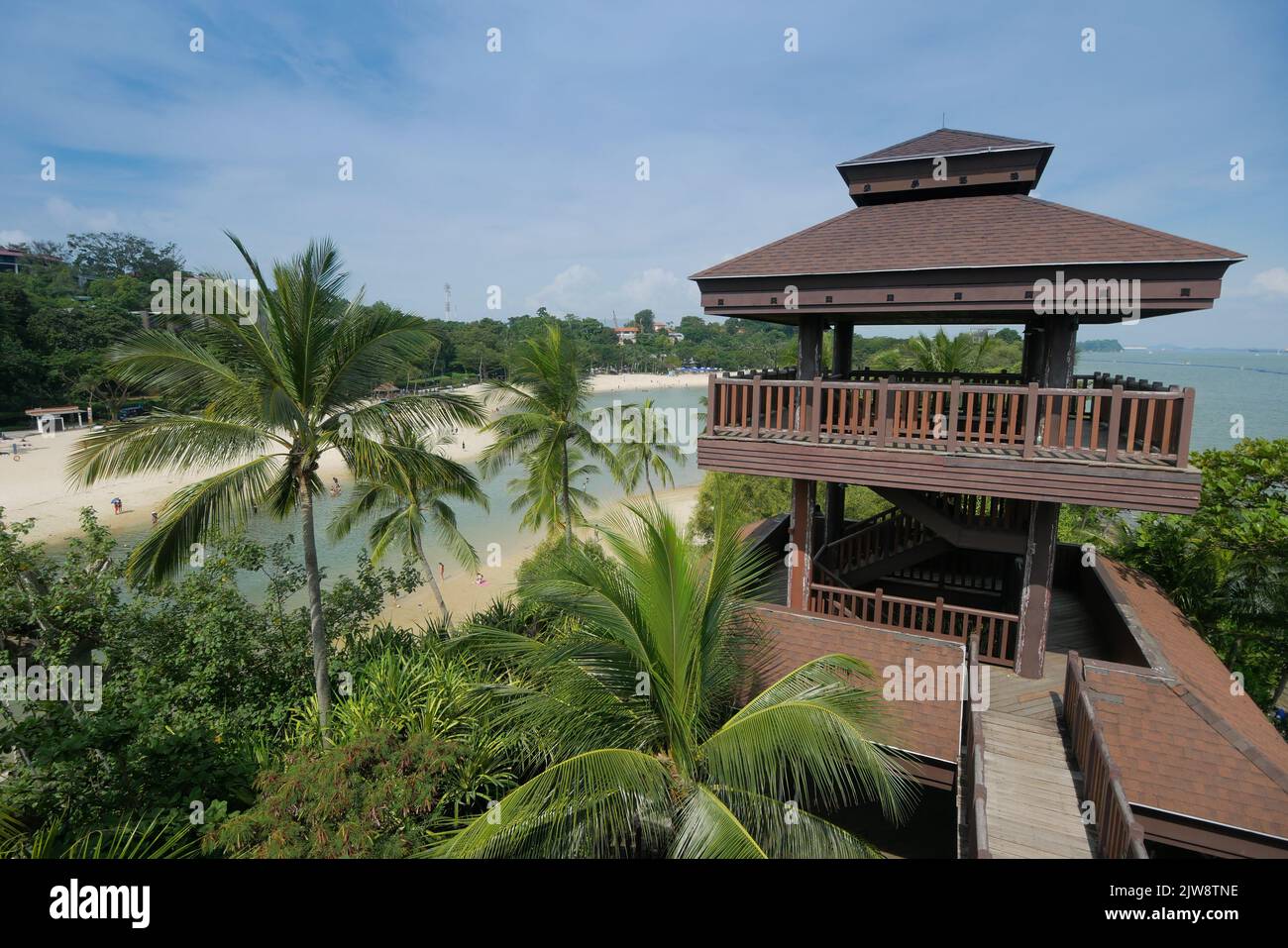 top view of sentosa sea sand beach Stock Photo - Alamy