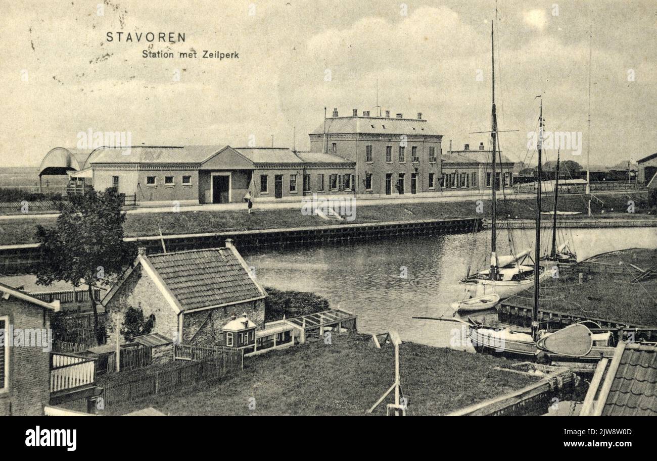 Stavoren / Station with sailing bed Recto, L.B Stock Photo - Alamy