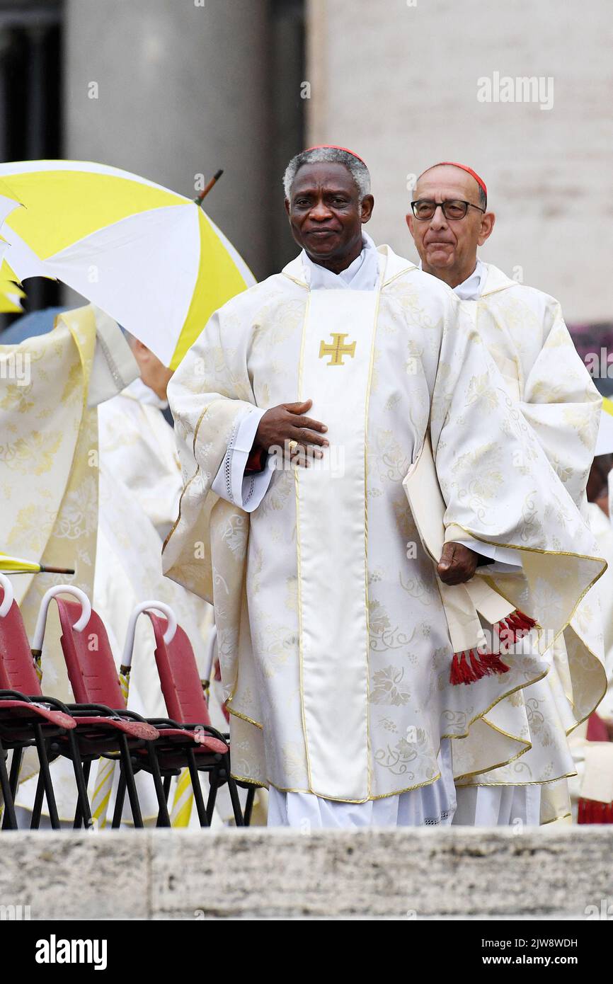 Cardinal Peter Turkson (Ghana) attends the beatification Mass of Pope ...