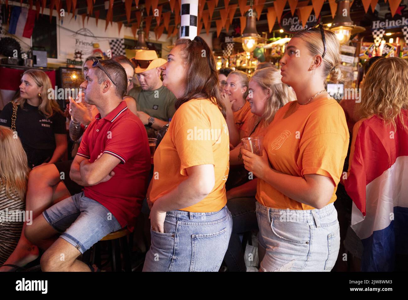 ZANDVOORT - Tension in a bar outside the circuit during the F1 Grand ...