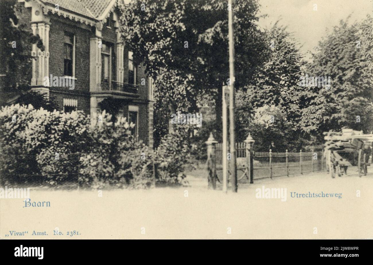 View of a facade of a villa on the Oude Utrechtseweg in Baarn Stock ...
