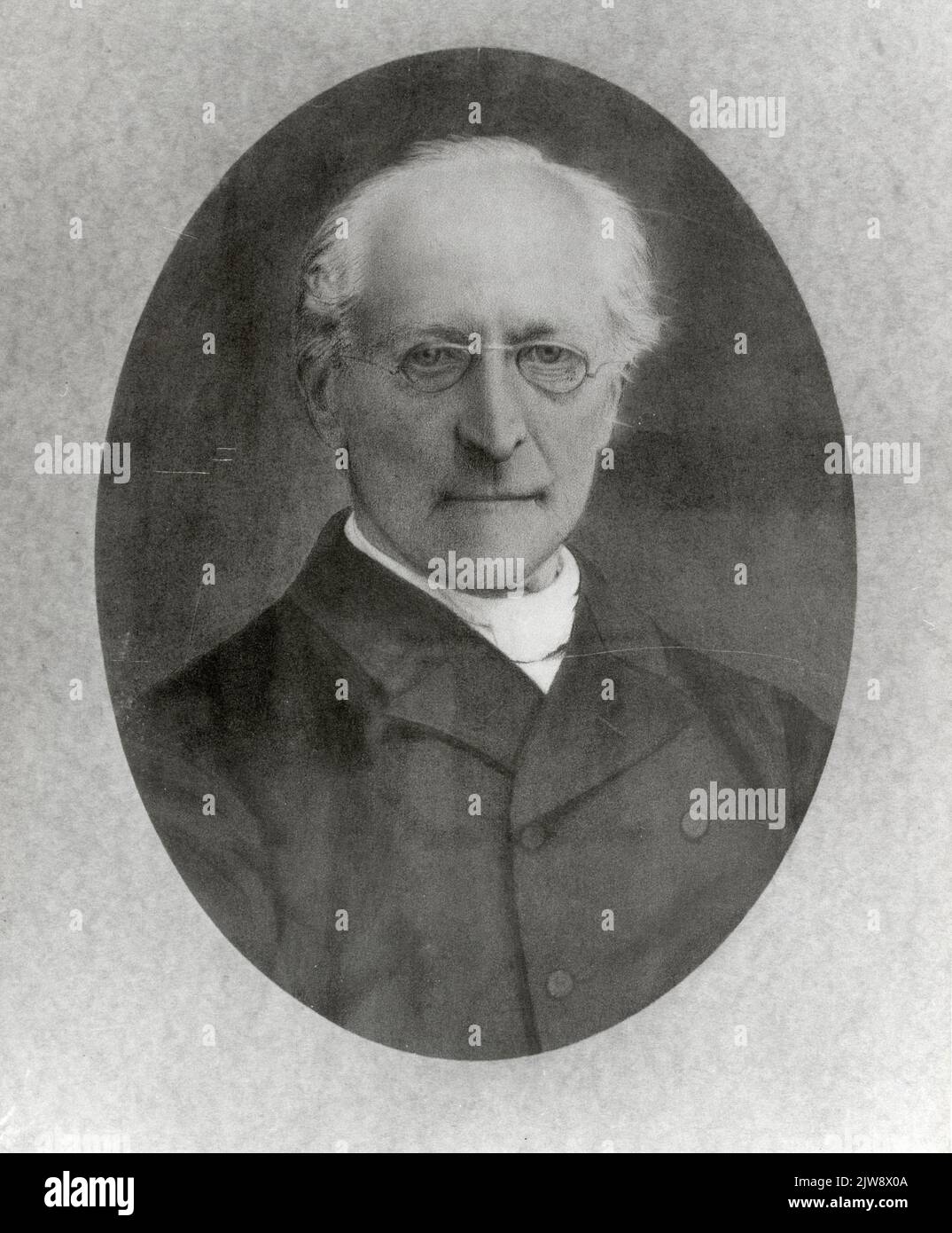 Portrait of Rev. G. RingNalda, born 1828, pastor at the Reformed Church ...