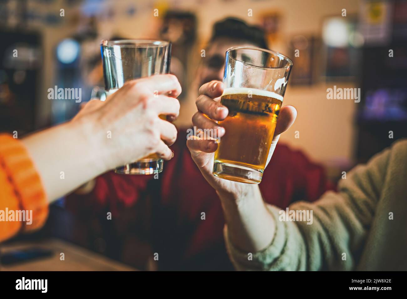 Group females pub bar drink beer hi-res stock photography and images ...