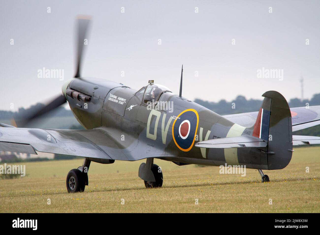 Supermarine spitfire EE602 of the Biggin Hill Heritage Centre landing ...